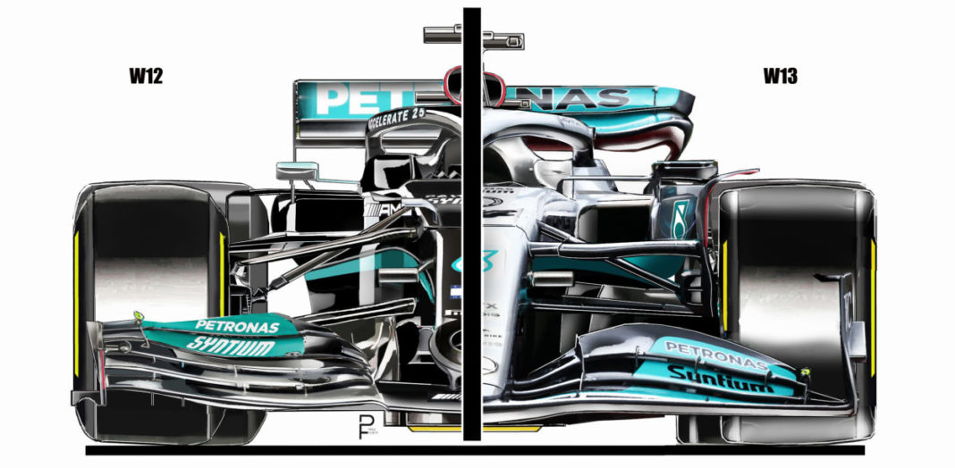 F1 | Tecnica: l'analisi di Paolo Filisetti della nuova Mercedes W13 [AUDIO] | P300.it ...