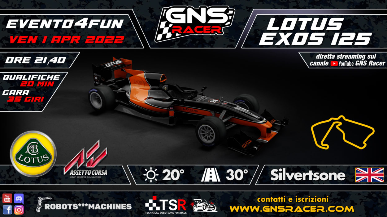 GNS Racer | Questa sera alle 21:40 la gara con le Lotus Exos 125 a ...